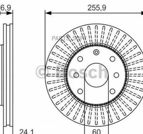 Bosch 0986479R70 диск тормозной пер