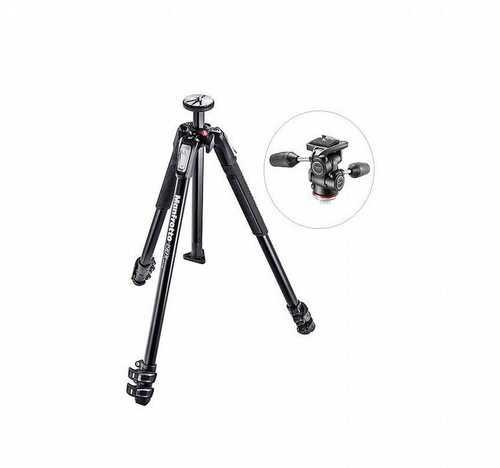 Штатив Manfrotto MK190X3-3W1 алюминиевый сплав (с