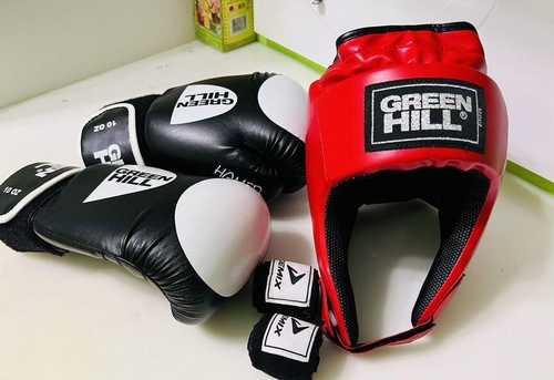 Детские перчатки для бокса 10 oz и шлем