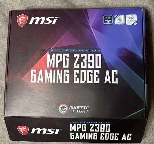 Msi MPG Z390 gaming edge ac + I5 9600KF +DDR4