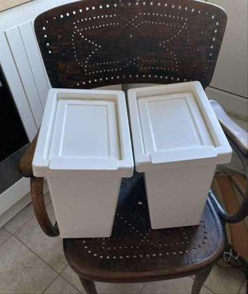 Ведро (контейнер) с крышкой IKEA filur 10л 2 шт