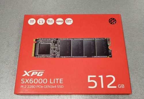 SSD диск 512гб M.2 2280 adata XPG SX6000 PCIe nvme