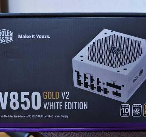 Блок питания cooler master 850w gold v2 white