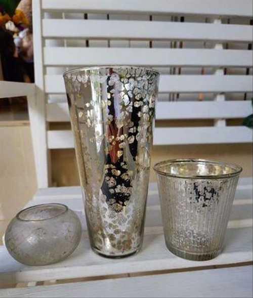 Набор стеклянных ваз