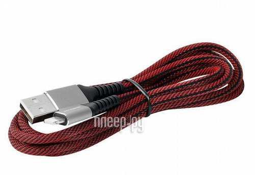 Ergolux USB - Lightning 3А 1.5m Black-Red ELX