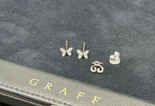 Серьги Graff Pavé Butterfly Mini