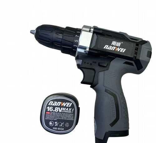 Шуруповерт дрель Nanwei 18V 28Нм 1xакб 1500mAh