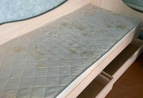 Кровать с матрасом Аскона и ящиками