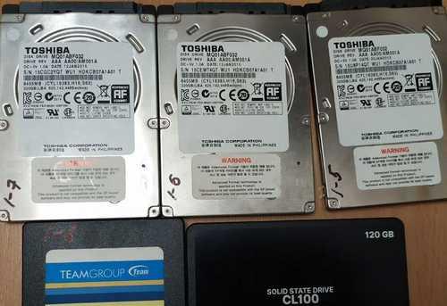 Жесткие диски SSD Goodram, Toshiba, Team, 120gb