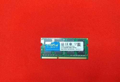 Оперативная память Crucial DDR3L 8GB 1600MHz 1.35V