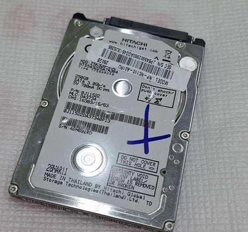 Hitachi 2.5 250gb неисправный