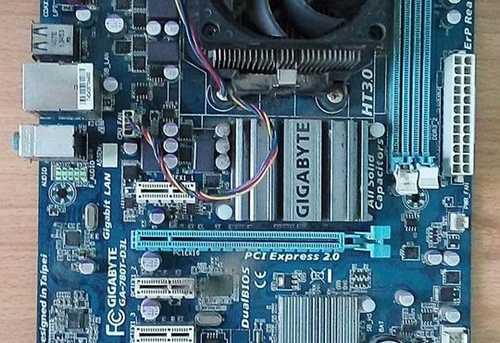 Материнская плата AM3+ Gigabyte GA-780T-D3L + CPU