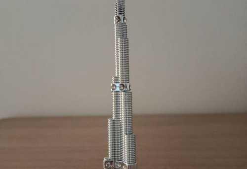 Бурдж-Халифа статуэтка серебристая (13 см)