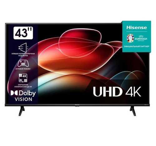 Телевизор LED Hisense 43A6K(UHD Smart,frameless)