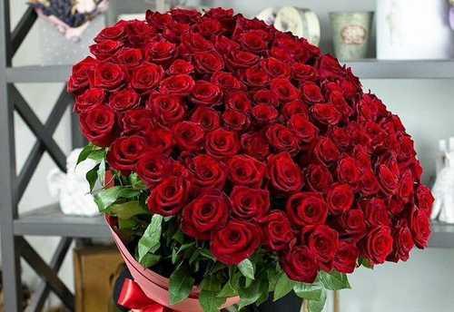 101 роза Букет с доставкой Цветы