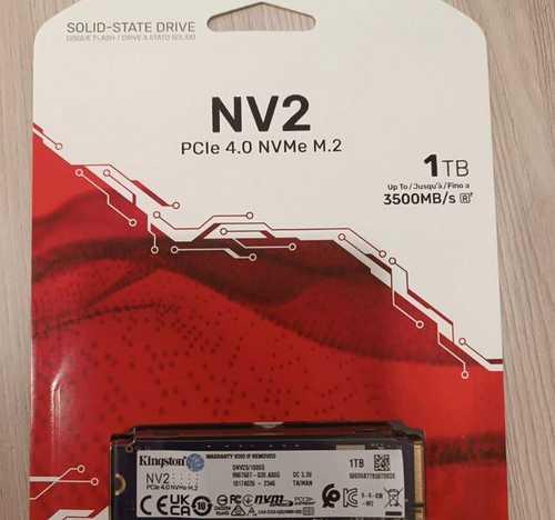 Новый SSD Kingston NV2 M.2 2280 1 тб 3г гарантия