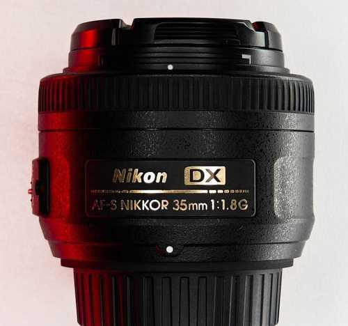 Объектив Nikon Nikkor 35mm f/1.8 G   коробка