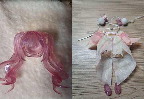 Парик и одежда для куклы Dream Fairy OB11 DBS