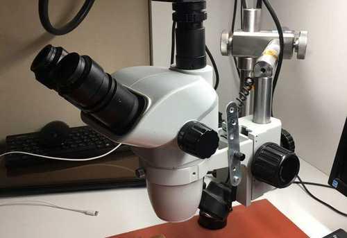Микроскоп + штатив + камера + линзы + захват видео