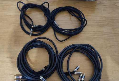 Межблочный кабель 4 rca(2 rca+2 rca) 5 метров -3шт