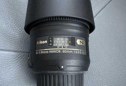 Объектив AF-S Micro nikkor 60 mm 1:2,8 G ED
