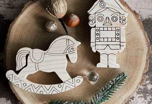 Щелкунчик с лошадкой деревянный для росписи 10 см