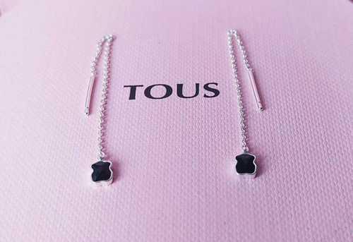 Серьги Tous color onix mini новые