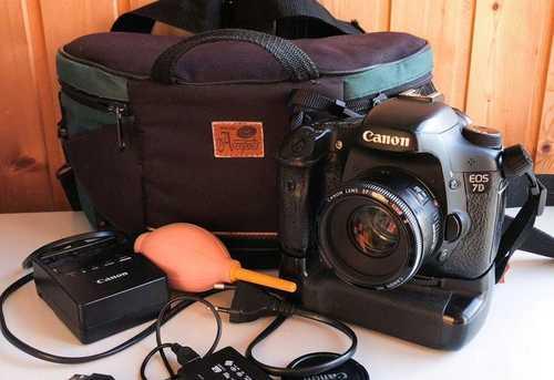 Canon 7D с объективом 50 1.8