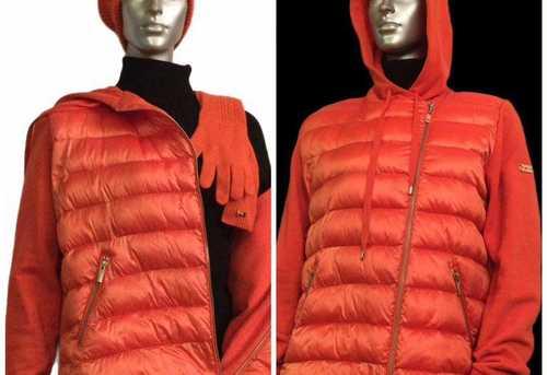 Escada Куртка пуховик оранж с капюшоном L