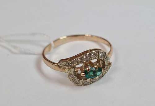 Золотое кольцо с бриллиантами 17,5 (ро022183)