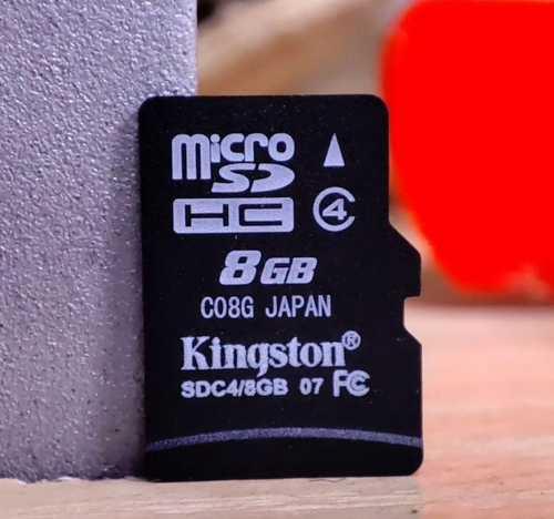 Kingston MicroSD HC Class 4, 8Gb