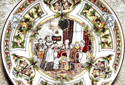 Caverswall Рождество 1987 редкая тарелка фарфор