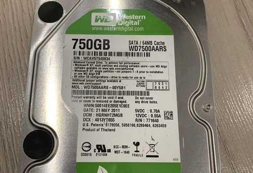HDD Жесткий диск WD 750gb