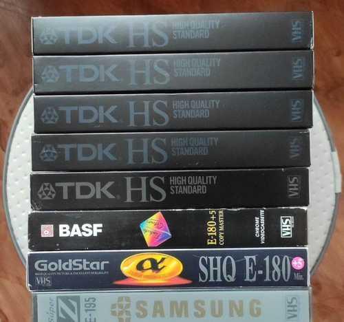 Комплект 8 видеокассет VHS для перезаписи