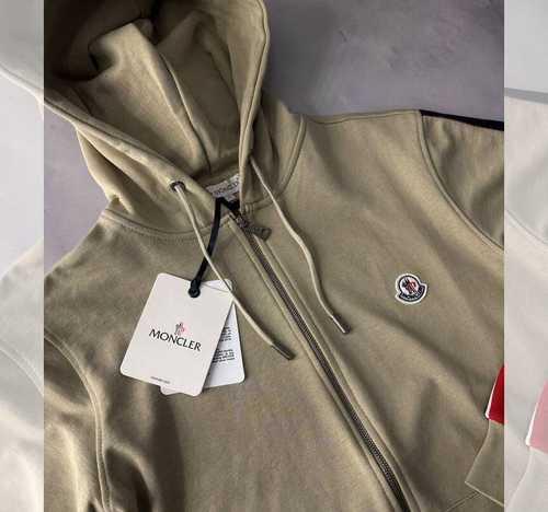 Зип худи Moncler песчаная мужская