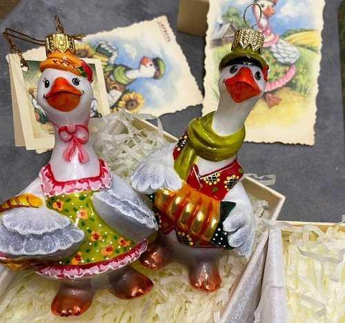 Елочные игрушки фабрики ариель "гуси"