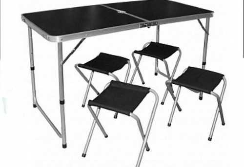 Раскладной стол 120/60см и 4 стула