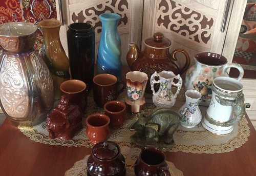 Керамическкие вазы,кувшины,статуэтки