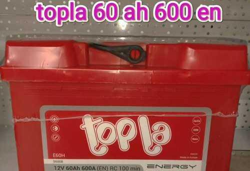 Аккумулятор автомобильный topla 60Ah 600A новый