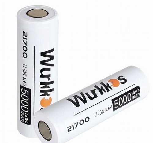 Аккумуляторы Wurkkos 21700, 5000mAh (1шт)
