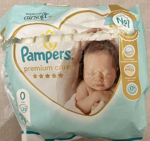 Подгузники Pampers premium care 0