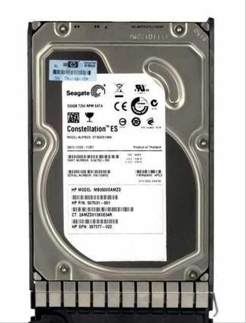 Жесткий диск HP MB0500eamzd 507631-001 sataii 3.5