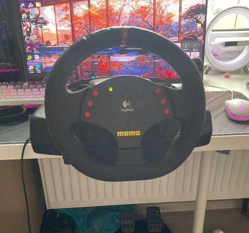 Игровой руль 900 градусов logitech momo racing