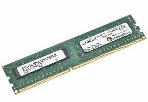 Оперативная память DDR3 1333 Crucial 4Gb