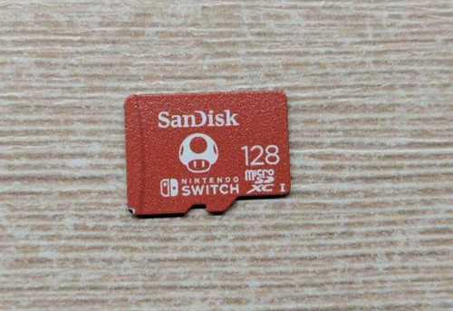Карта памяти SanDisk 128 Гб Nintendo Switch
