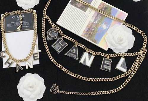 Пояс декоративный и колье Chanel premium