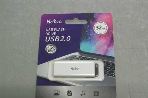 Флешка USB 32Gb (USB 2.0) Netac U185 white