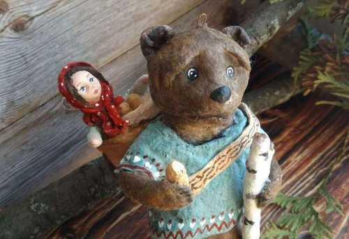 Ватная игрушка Маша и медведь
