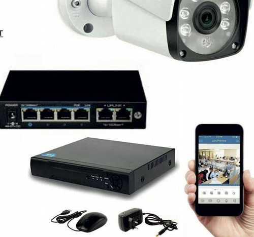 KIT1ippoeip20MB3MP. Комплект видеонаблюдения IP PO