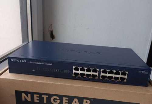 16 портовый коммутатор Ethernet netgear JFS516
